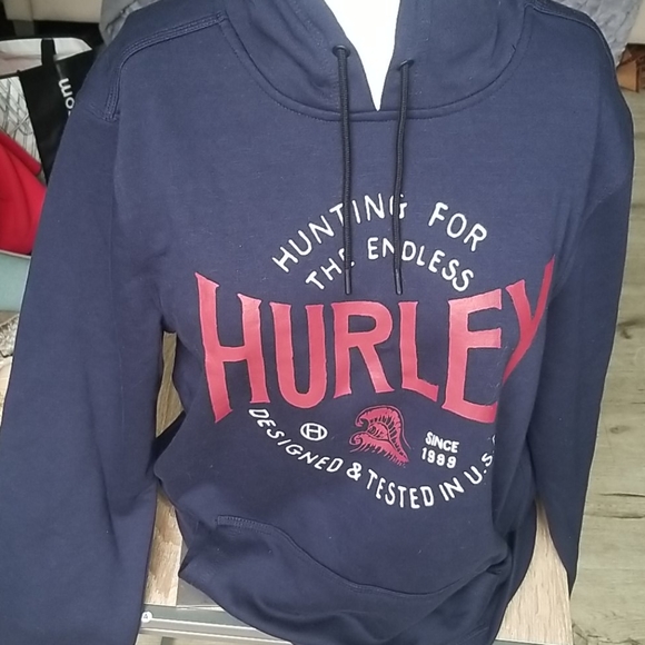 Hurley | Shirts | Nwt Mens Hurley Logo Fleece Hoodie Sweatshirt | Poshmark